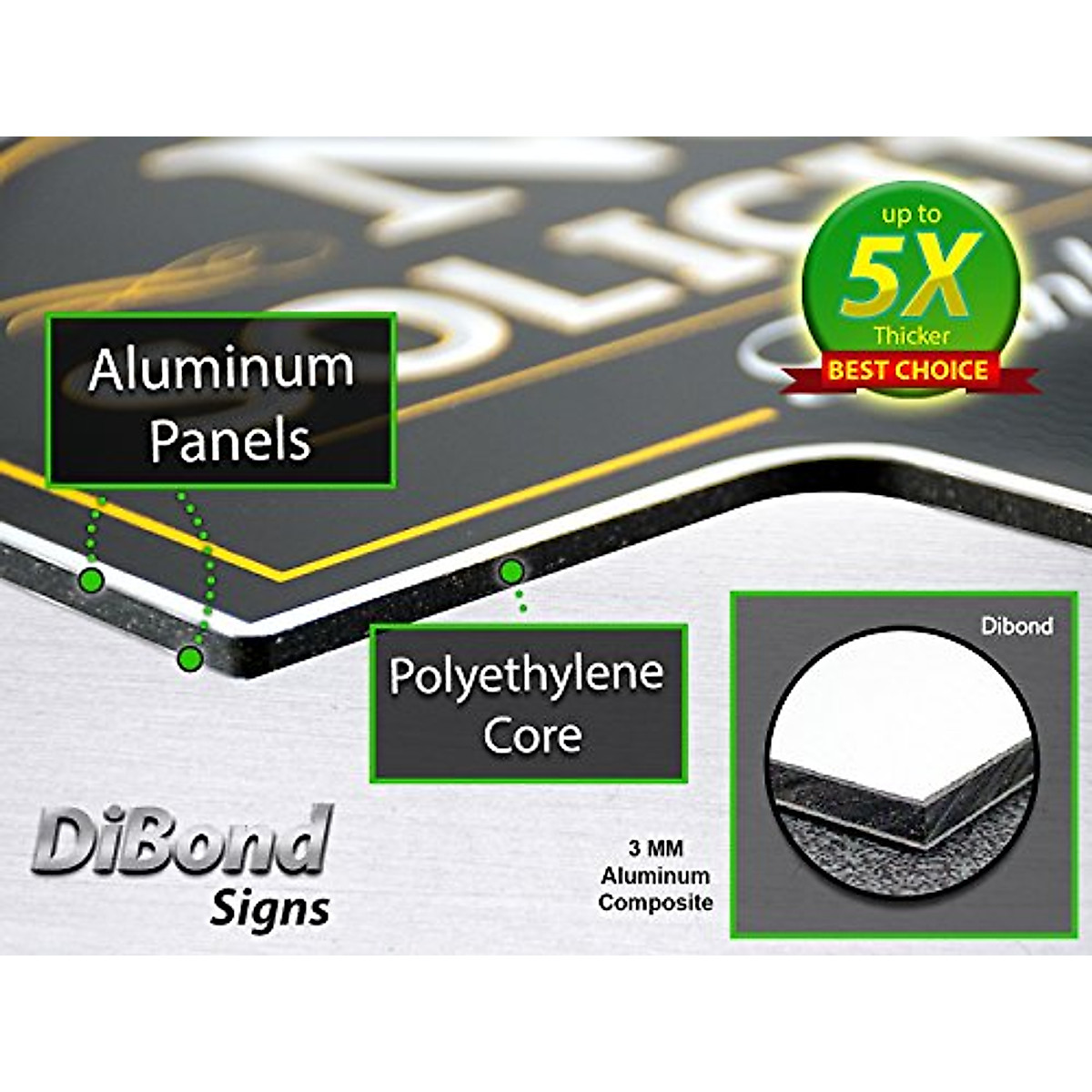 Signs Authority No Soliciting Sign For House Reflective Outdoor Yard Signs for Home/Business | 15"x9.5" DiBond Aluminum No Soliciting Yard Sign | No Soliciting, Deter Door Knockers and Bell Ringer