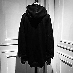 Women Loose Gothic Punk Moon Print Long Sleeve Hoodie Mitiy Sweatshirt Print Pullovers