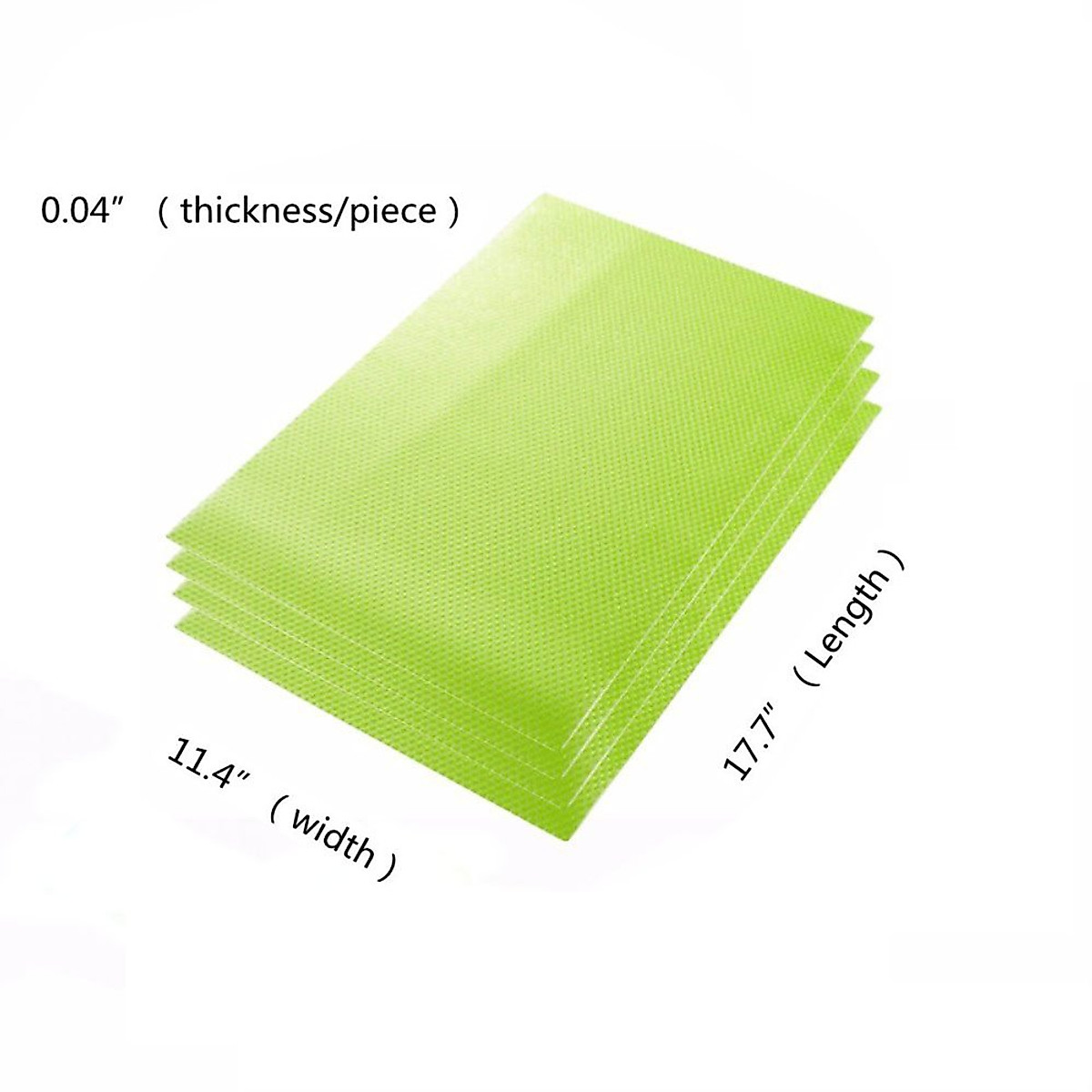 Refrigerator Pad Fridge Mats Washable Shelf Liner Pads Fresh Vegetable Fruits Pads Drawer Liner Table Mats Placemat 4pcs Green