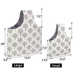 Teamoy Knitting Tote Bag(L12.2 x W7.5), Travel Project Wrist Bag for Knitting Needles(up to 11 Inches), Yarn and Crochet Supplies,Perfect Size for Knitting on The Go (Small, Tree)