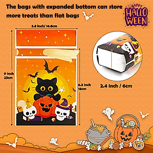 HRX Package 50pcs Halloween Treat Bags, 5.8x9x2.4 inch Drawstring Candy Bags Small Goodie Bags for Trick or Treat