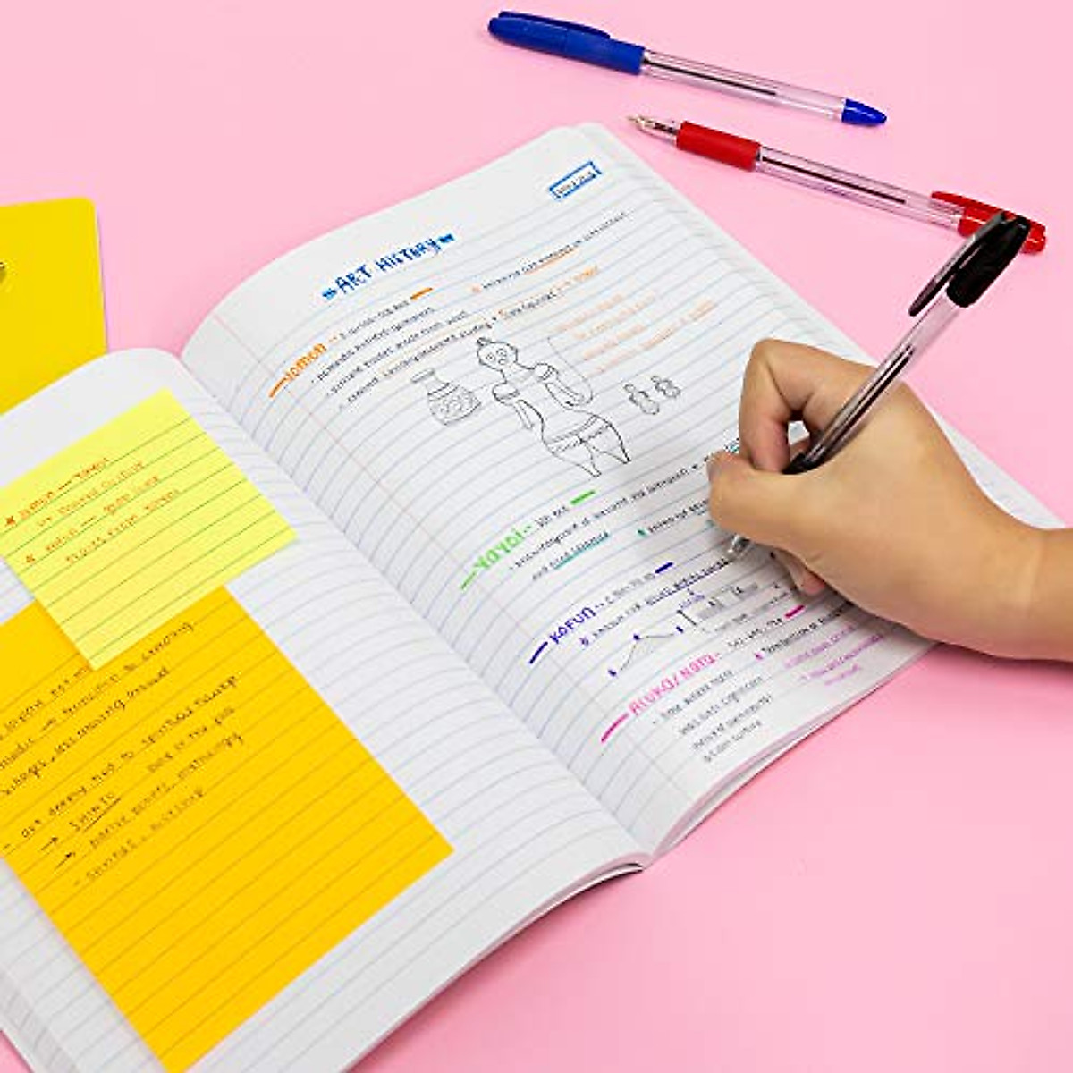 BAZIC Composition Book Black Marble College Ruled 100 Sheet Notebook, Premium Journal Comp Notebooks for Office School, 1-Pack