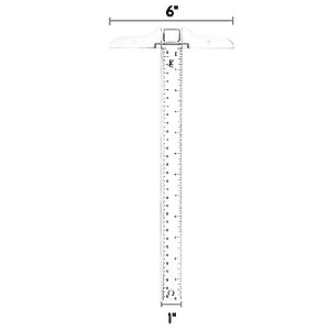 Mr. Pen- 12 Inches Plastic 3 Pack, T Square Ruler, Transparent, Drafting T Square, T Ruler for Crafting, Clear