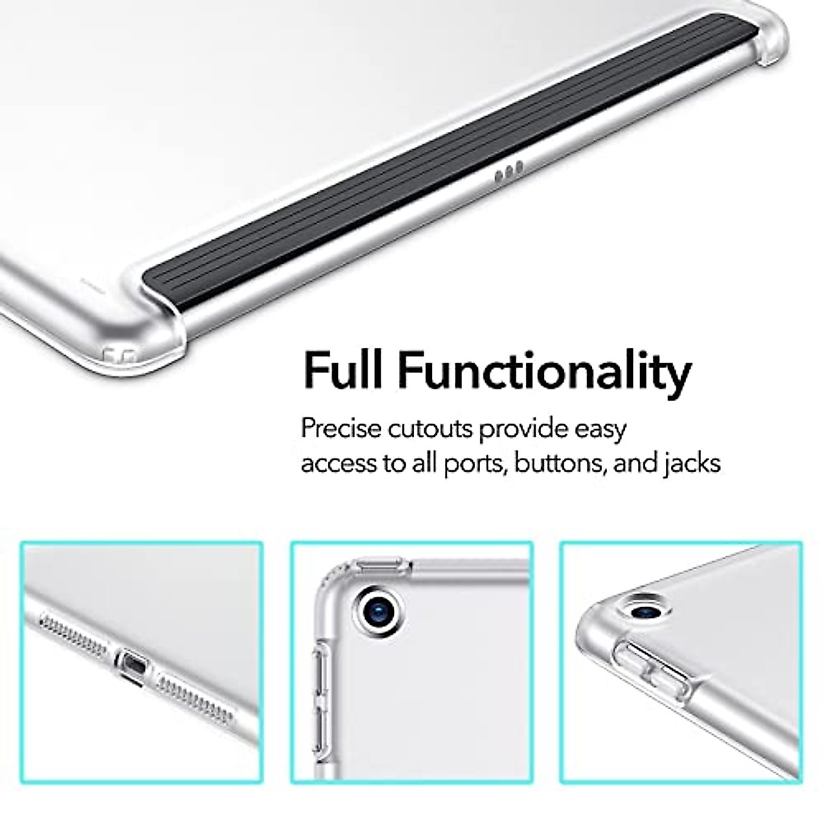 ESR for iPad Cases for 9 Generation, Matte TPU Shell Back Cover Compatible with iPad 9th/8th/7th Generation, Ful Protection, Slim and Lightweight, Translucent
