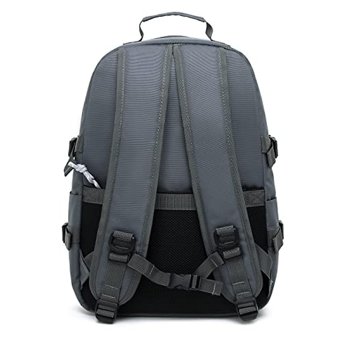 Shaelyka Lightweight 15.6 inches Laptop Backpack for Men and Women, Water Resistant Travel Backpack for Sports, 12 Pockets College Backpack, Grey