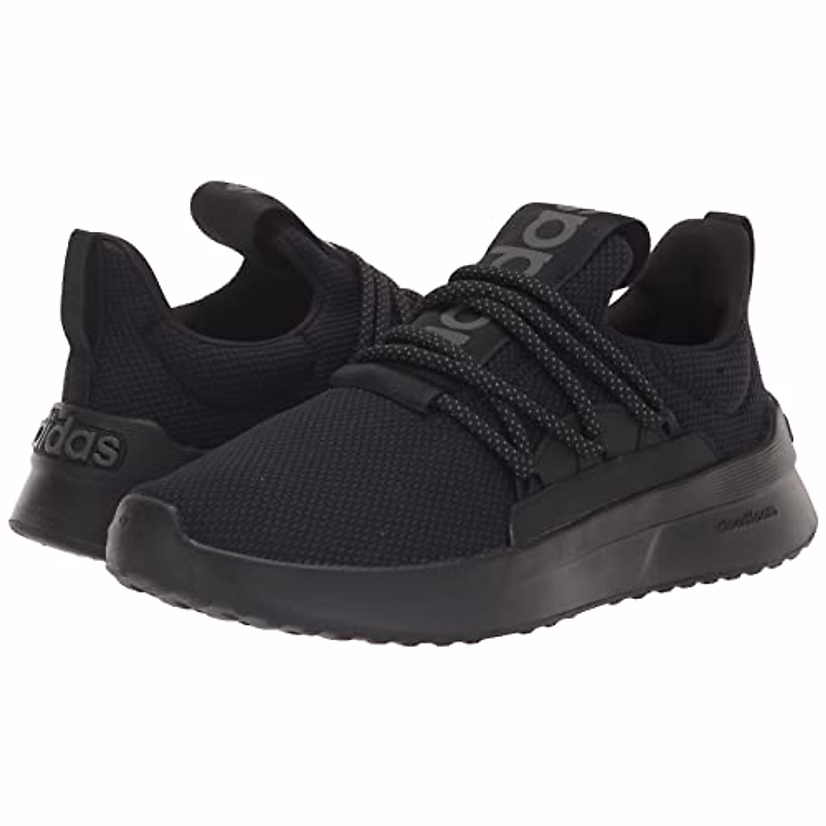 adidas mens Lite Racer Adapt 5.0 Running Shoe, Black/Black/Grey (Wide), 11.5 Wide US