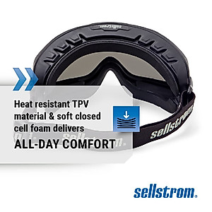 Sellstrom Odyssey II Wildland Fire Safety Goggles - Anti-Fog, Anti-Scratch Eye Protection Goggles for Men & Women - FR Strap, fits over Glasses, ANSI Z87.1