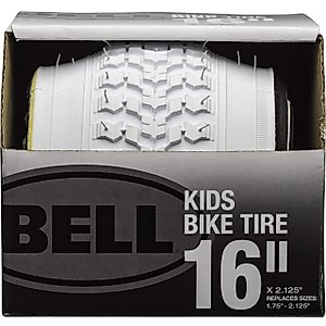 Bell 7091033 Kids Bike Tire, 16" x 1.75-2.125", White