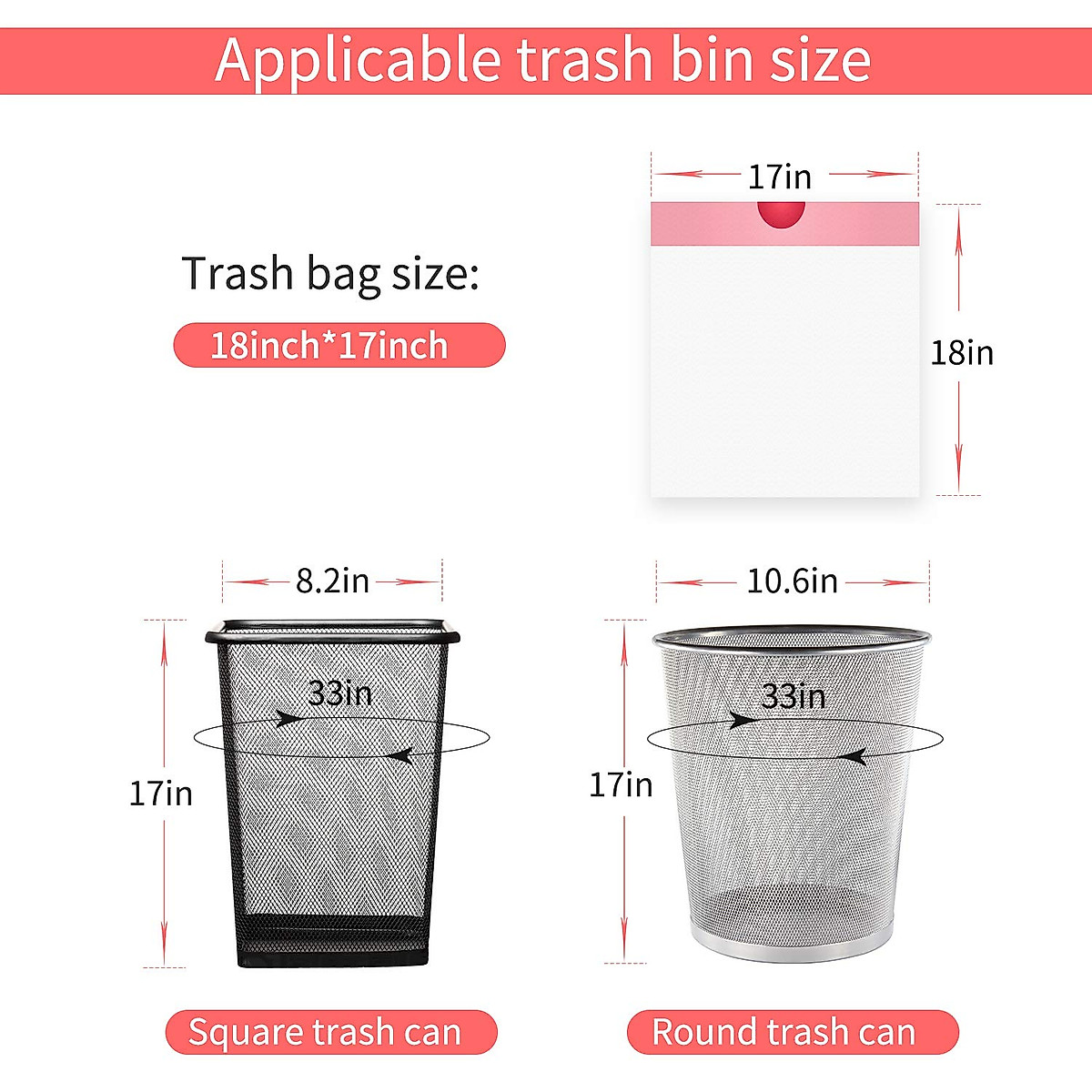 Small Trash Bags, KONE 192 Count 4 Gallon Drawstring Extra Thick Garbage Bags Wastebasket Bin Liners Plastic Trash Bags for Bathroom, Bedroom, Office, Car, Kitchen, Home