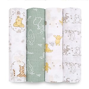 aden + anais Essentials Burpy Baby Bib, 100% Cotton Muslin, Soft Absorbent 4 Layers, Multi-Use Burp Cloth and Bib, 22.5” X 11”, Single, Dino Time