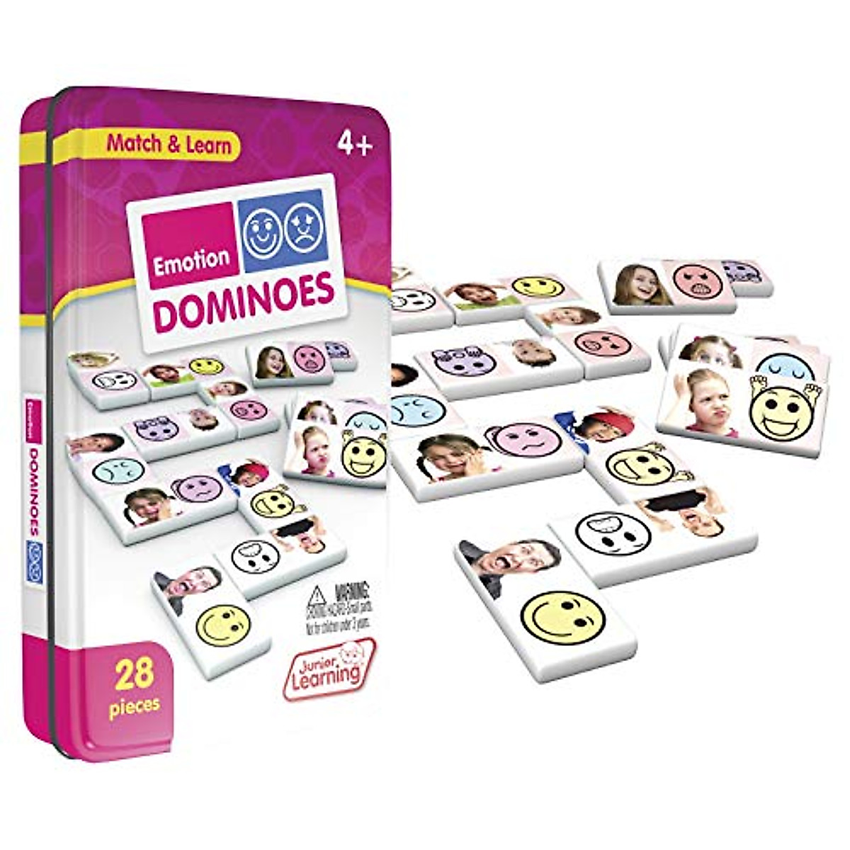Junior Learning Emotion Dominoes,4.7 x 1.5 x 7.8 inches