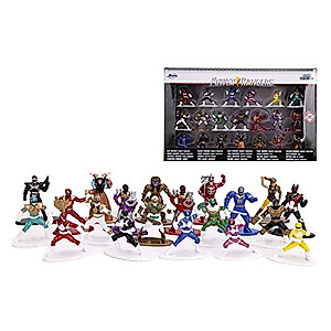 Jada Toys Power Rangers 1.65" Die-cast Metal Collectible Figures 20-Pack, Toys for Kids and Adults, Silver