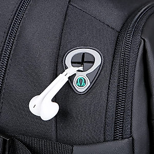 Laptop Backpack for Business Travel and College Study with Integrated USB Charging Port, Fits Laptops up to 15.6 Inch, Black, Anti-Theft, Great for Hiking, Waterproof, Scratch Resistant, Reinforced