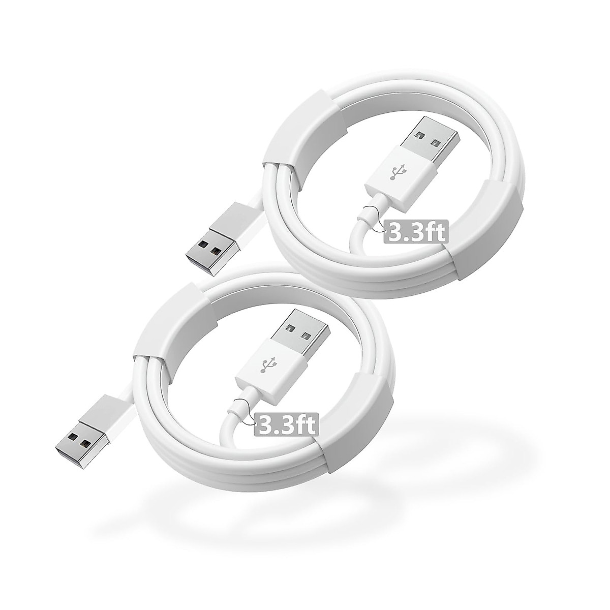 FANGBEN iPhone Lightning to USB Cable (1 m),MFi Certified 2 Pack iPhone Charging Cables 3ft, Fast iPhone Charging Cord for iPhone 14/14Pro/13/13Pro/12/11/11Pro/11Max/ X/XS/XR/XS Max/8(White)