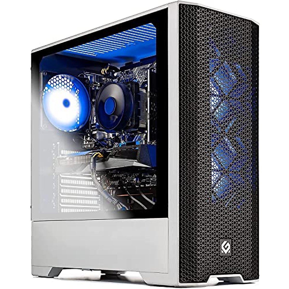 Skytech Gaming Blaze 3.0 Gaming Computer PC Desktop - Intel i3-10100F, GTX 1650, 500GB SSD, 8GB DDR4 3000, RGB Fans, AC WiFi, Windows 10 Home 64-bit, White