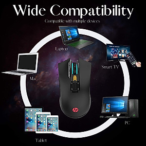 HP Wired Gaming Mouse LED RGB Backlit Adjustable 6200 DPI 6 Programmable Buttons Ergonomic USB Mice for Gamers