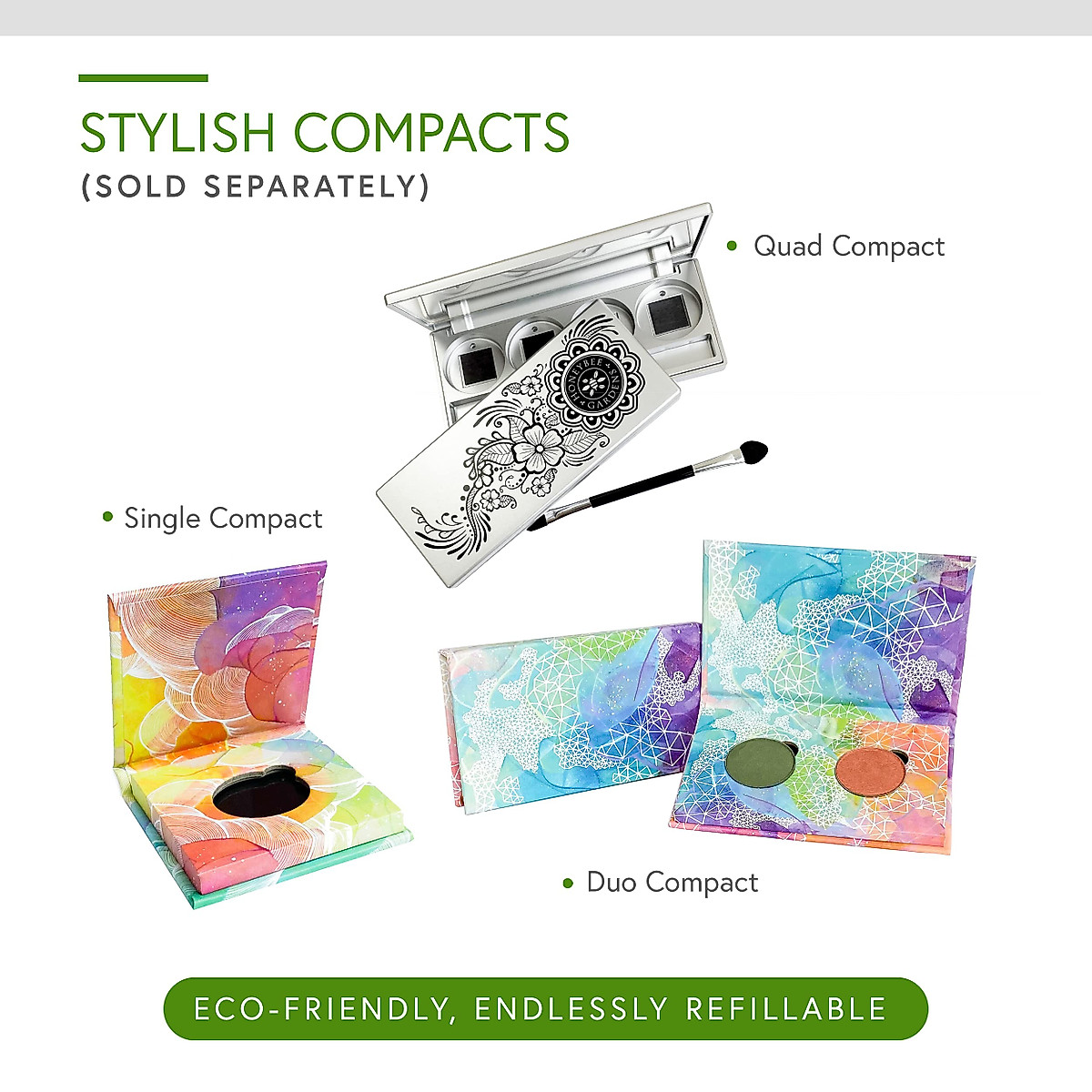 Honeybee Gardens Pressed Powder Eye Shadow Single Refill, Antique, Matte Pale Cream Bisque, Long-Wearing, Creaseproof Mineral Color With Botanicals, 1.2g