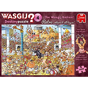 Jumbo, Wasgij, Retro Destiny 4 - The Wasgij Games!, Unique Jigsaw Puzzles for Adults, 1,000 Piece