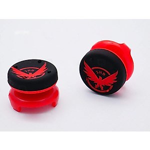 Silicone Analog Extenders Thumb Grip Stick Cap Cover Joystick Cap Thumbstick Cover Heighten Rocker Cap for Playstation 4 PS4 Xbox 360 PS3 (Red)
