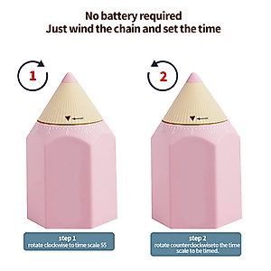 OneGas Kitchen Timer, Cute Cartoon Pencil Countdown Timer,Digital Cooking Alarm Clock,Learning Management Timer for Classroom, Homework, Sport(Pink)