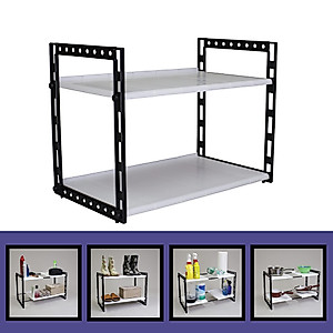 Bee Neat Under Sink Shelf Organizer for Bathroom or Kitchen - Kitchen Under Sink Organizers and Storage - 2 Tier Expandable Cabinet Storage