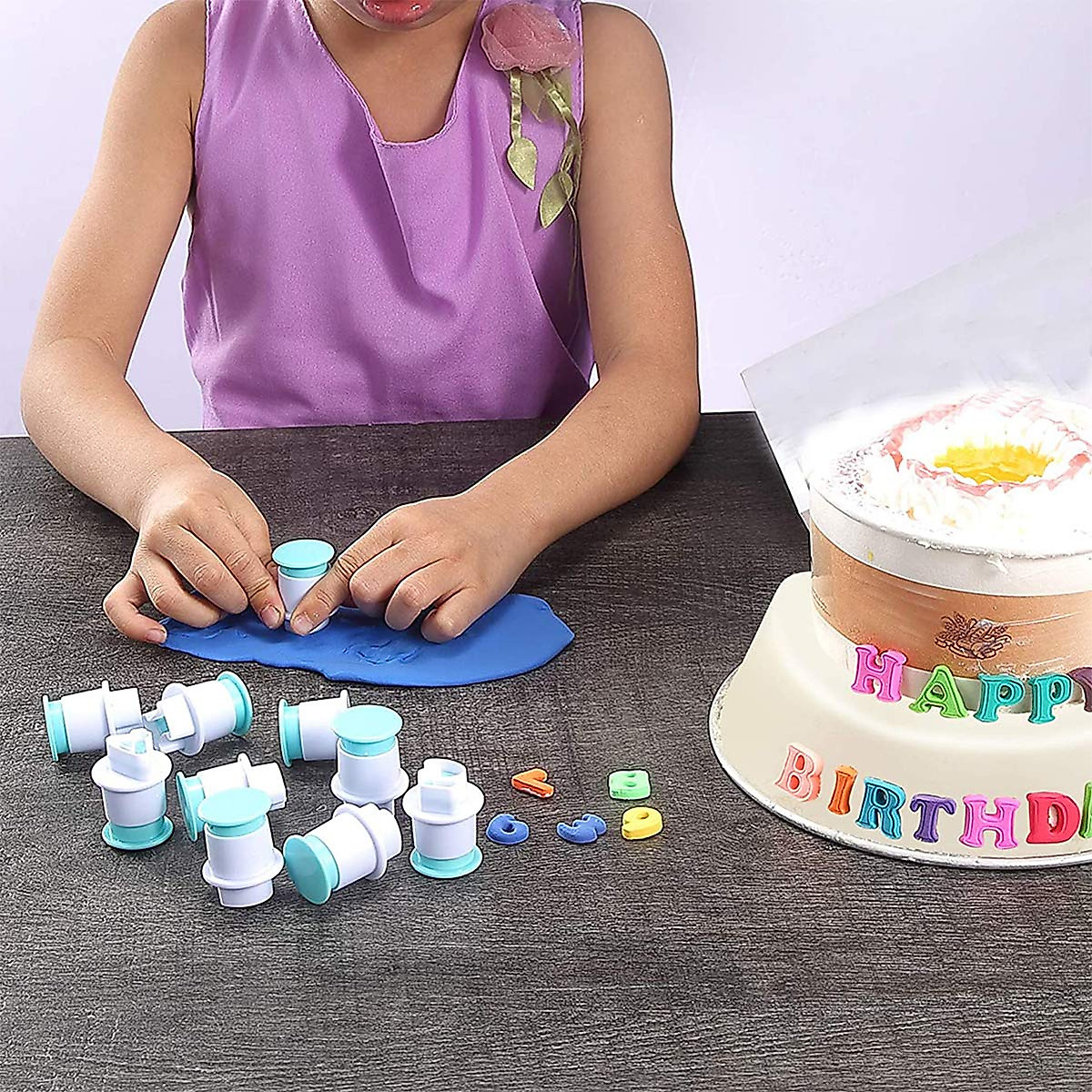 0-9 Numbers Cake Mold, Fondant Cookies Plunger Cutter Mold, DIY Chocolate Sugarcraft Stamp Impress, Numbers Cookie Cutters, Cookie Mold, Cookie stamp, Number Fondant Mold DIY Biscuit Cake Molds