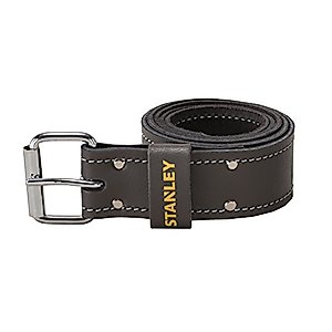 STANLEY Leather Tool Belt for Tool Holsters and Pouches, with Adjustable Roller Buckle, STST1-80119
