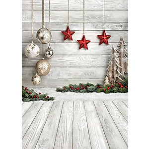 Dudaacvt 5X7ft Christmas Backdrop Xmas Tree Christmas Balls Vinyl Photography Backdrop Customized Photo Background Studio Prop