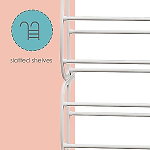 Sunbeam SR00753 Door' 36-Pair Shoe Rack [Misc.], White