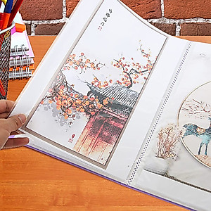 A4 Diamond Painting Storage Book, Diamond Art Portfolio Folder with 30 Pocket Slevees Protectors, Diamond Art Painting Portfolio Presentation Storage Book