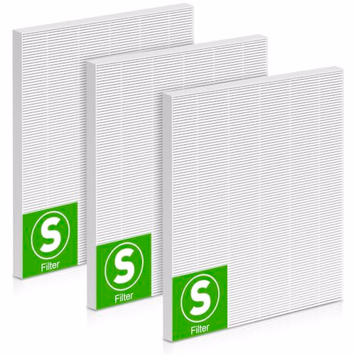 XBGG 3 Pack C545 Replacement Filter S Compatible with Winix C545 Air Purifier Only, C545 True HEPA Filter S Replace Part Number 1712-0096-00 for Winix C545