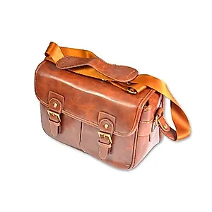 Retro Waterproof Messenger Bag Cross Body Shoulder Bag Photography PU Leather Bag for DSLR SLR Camera Canon Sony Nikon Canon Olympus - Brown
