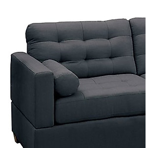 Poundex Sofas, Slate Black