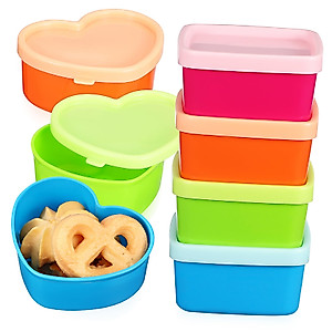 BIUDECO Desktop Storage Organizers 8 Pcs Rainbow Color Storage Box 8pcs Wedding Pp Makeup Stand Square Storage Boxes