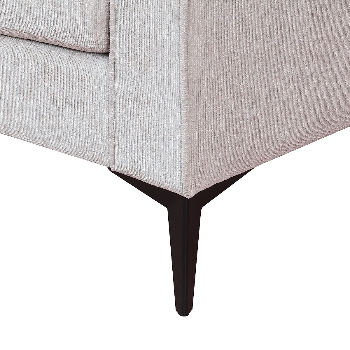 Merax 86" Convertible, Modern Chenille Fabric, L-Shaped Couch 3-Seat Sofa Sectional with Reversible Chaise (2 Pillows), Combo, Beige