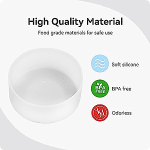 Prurex 2 Pcs Silicone Boot for Stanley Cup Tumbler 40oz & IceFlow 20oz 30oz, Bottle Bottom Sleeve Cover Compatible with Stanley Cup Accessories (Clear)