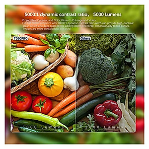 TD90 Pro Ful HD Projector Mini LED Android WiFi TD90Pro Native 1080P Projector Video Home Cinema 3D Portable Proyector