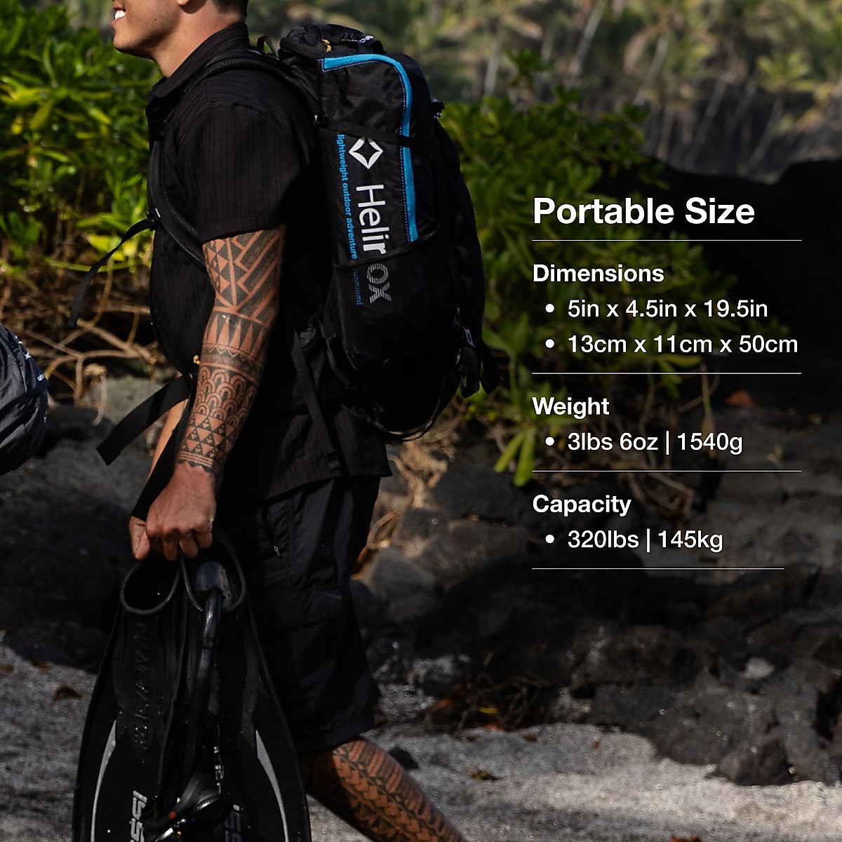 Helinox Beach Chair Lightweight, Lower-Profile, Compact, Collapsible Camping Chair, Black, with Pockets