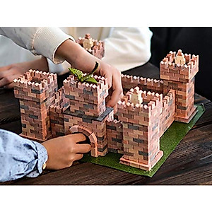Wise Elk Toy Dragon's Castle Construction Set, Real Plaster Bricks, Gypsum Reusable Building Kit, 1080 Piece
