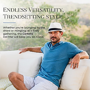 CARKELLA by Wallaroo Unisex Del Mar Trilby Fedora – Short Brim, Packable Design and Adjustable Sizing – Classic and Stylish Sun-Smart Hat for Casual Everyday Wear (Medium/Large, Beige)