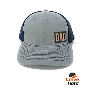 CRAVE HATS Dad Hat, Dad Trucker Hat, Dad Gifts, Dad Hat for Men, New Dad Hat (Gray/Black)