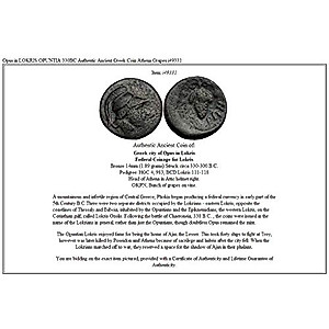 330 GR Opus in LOKRIS OPUNTIA 330BC Authentic Ancient Gr coin Good