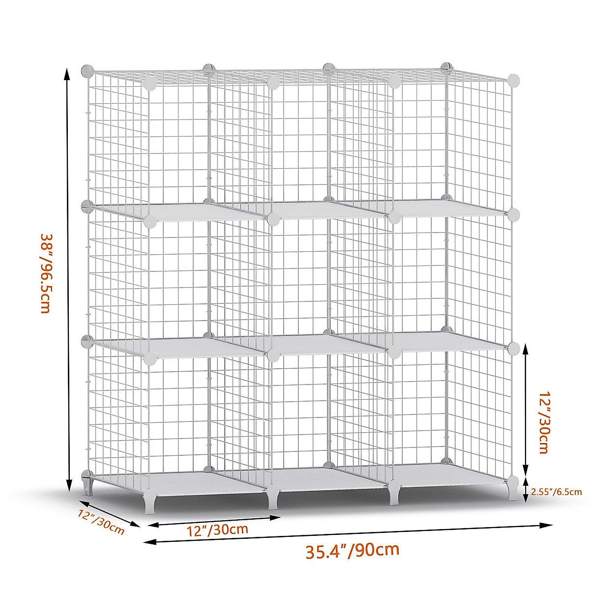 HOMIDEC Wire Cube Storage, Storage Shelves 9 Cube Bookshelf Bookcase Closet Organizer and Storage, Wire Storage Shelves Multi-Use DIY Storage Cube Shelf for Books, Toys, Clothes, Tools