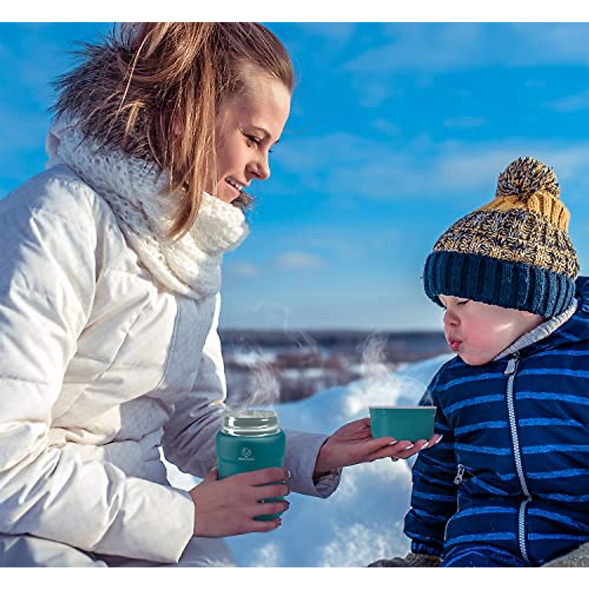 MINCOCO Insulated Food Jar Thermos for Hot Food, Lunch Container Keeps Hot/Cold, Stainless Steel Vacuum Bento Lunch Box for Kids/Adults with Spoon, 17 Ounce, Galaxy Series