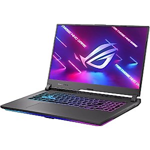ASUS ROG Strix G17 (2022) Gaming Laptop, 17.3” 144Hz IPS FHD Display, NVIDIA GeForce RTX 3050 GPU, AMD Ryzen 7 6800H Processor, 16GB DDR5 RAM, 512GB SSD, RGB Keyboard, Windows 11, G713RC-RS73