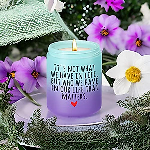 GSPY Scented Candles - Friends Candle, Friendship Gifts - Thank You Candle, Mothers Day, Thinking of You Gift, Miss You Gifts for Women, Friends, Mom, Family, Bridesmaid - Positive Messages, Send Love