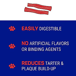 Himalayan Dog Chew Happy Teeth Yak Cheese Dog Chews Dental Chews, 100% Natural, Long Lasting, Gluten Free, Healthy & Safe Dog Treats for Oral Health, Lactose & Grain Free, Protein Rich, Bacon, 2 Chews