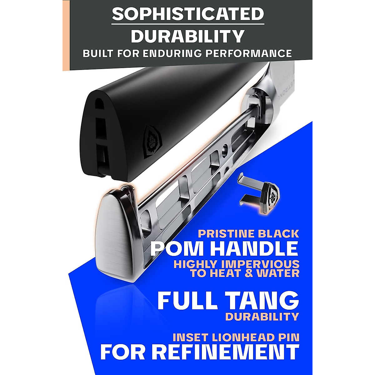 Dalstrong 3 Piece Knife Set - Vanquish Series - Forged High Carbon German Steel - Black POM Handle - Chef Knife, Santoku and Paring - Razor Sharp Kitchen Set - NSF Certified