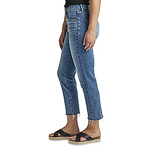 JAG Jeans Women's Valentina High Rise Straight Leg Pull-on Jeans-Legacy, Coastal Blue, 2 x 26L