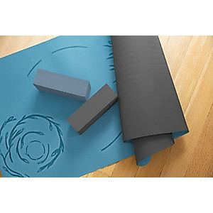 Pan Yoga Non Slip Yoga Mat with Carrying Strap – 100% Eco-friendly Pro Yoga Mat- Natural Rubber and PU - Organic Yoga Mat for Women, Large Yoga Mat for Men, (74" x 28" x 4mm Thick) (Sky Turquoise)